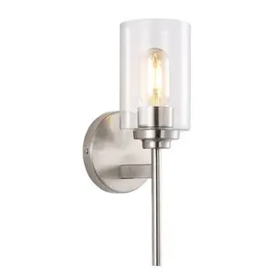 JONATHAN Y Juno 1-light Farmhouse Industrial Iron Cylinder Led Sconce - Nickel
