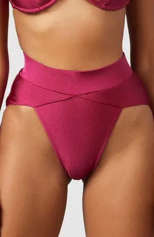MBM SWIM Aspire Bikini Bottom - Berry