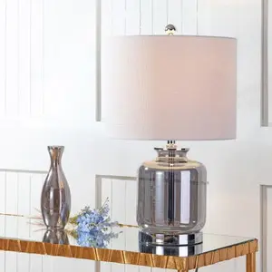 JONATHAN Y Marsh Glass Led Table Lamp