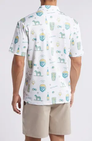 SWANNIES Jerry Icon Print Performance Golf Polo