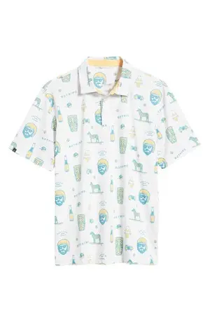 SWANNIES Jerry Icon Print Performance Golf Polo