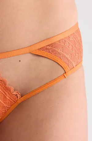 HAUTY Playing Koi Cutout Lace Thong