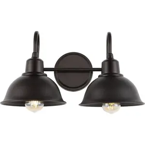 JONATHAN Y Frisco 2-light Farmhouse Industrial Iron Led Vanity - Oil Rubbed Bronze