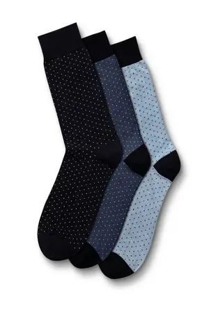 CHARLES TYRWHITT Micro Dash Cotton Rich Socks 3 Pack