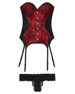 ADORE ME Jasmine Boned Corset & Thong Set