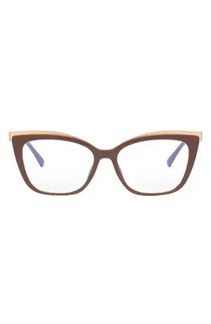 FIFTH & NINTH Jami Cat Eye Blue Light Blocking Glasses - Brown