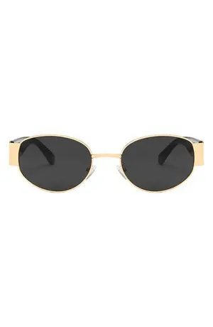 FIFTH & NINTH Elliot Oval Sunglasses - Black/gold