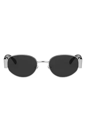 FIFTH & NINTH Fifth & Ninth Elliot Oval Sunglasses Black/silver