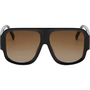 FIFTH & NINTH Rosie Aviator Sunglasses - Black/brown