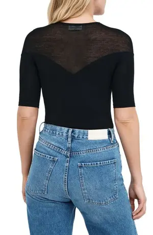 MARCELLA Adeline Mixed Media Top
