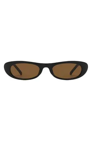 FIFTH & NINTH Oversized Oval Sunglasses - Black/brown