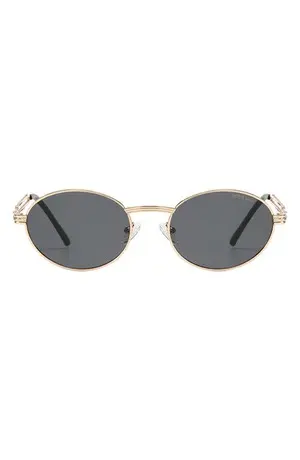 FIFTH & NINTH Blake 52mm Polarized Oval Sunglasses - Black/gold