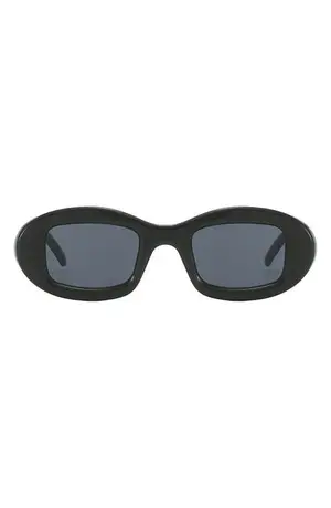 FIFTH & NINTH Gigi 55mm Polarized Oval Sunglasses - Black