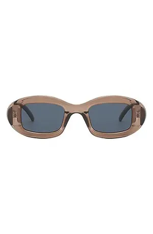 FIFTH & NINTH Gigi 55mm Polarized Oval Sunglasses - Taupe/black