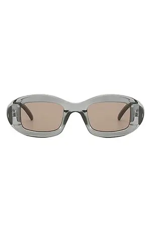 FIFTH & NINTH Gigi 55mm Polarized Oval Sunglasses - Transparent Gray/taupe
