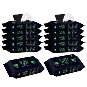 PURSONIC 12 Pack Of Flushable Wipes - Black