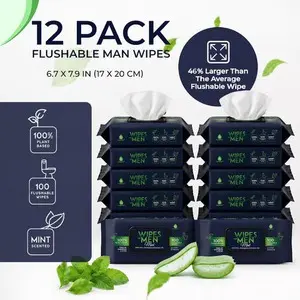 PURSONIC 12 Pack Of Flushable Wipes