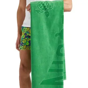 Vilebrequin Organic Cotton Solid Jacquard Towel Jungle