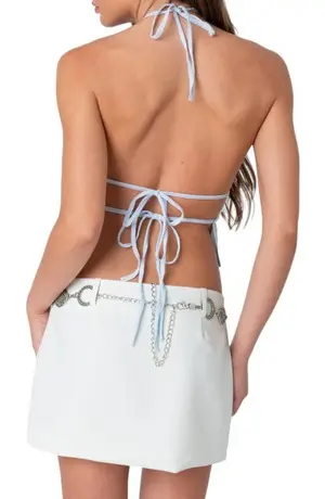 EDIKTED Open Back Halter Top