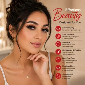 PURSONIC Faux Mink Style False Eyelashes Extensions