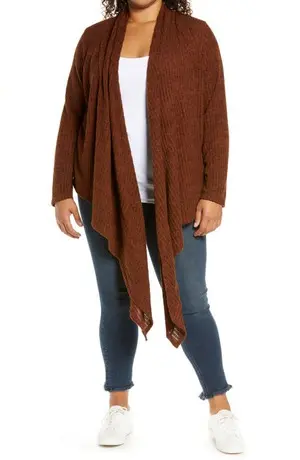 Loveappella Tie-front Cardigan - Rust