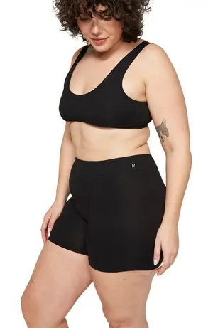 NUDEA Organic Cotton Boyfriend Boxer Short - Black