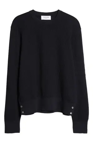 Thom Browne Relaxed Fit Open Stitch Virgin Wool Sweater