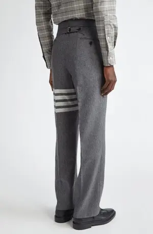 Thom Browne 4-bar Wool And Cashmere Trousers - Medium Grey