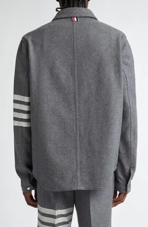 Thom Browne Wool-cashmere Utility Jacket - Medium Grey