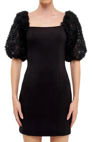 Endless Rose Tulle Puff Sleeve Minidress