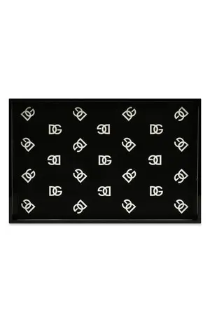 Dolce & Gabbana Carretto Rectangular Wood Tray - Black