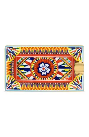 Dolce & Gabbana Carretto Porcelain Rectangular Ashtray