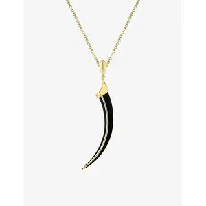 SHAUN LEANE Sabre Solis Vermeil And Enamel Pendant Necklace - Yellow Gold Vermeil