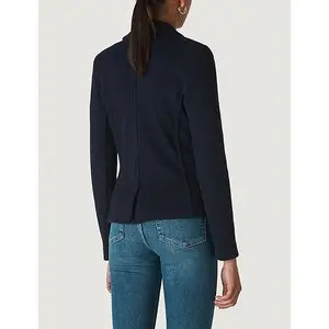 Whistles Slim-fit Cotton-jersey Jacket - Navy