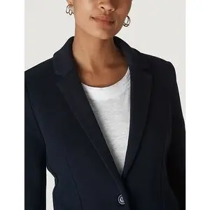 Whistles Slim-fit Cotton-jersey Jacket - Navy