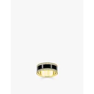 THOMAS SABO 18ct Yellow-gold Sterling Silver And Zirconia Band Ring - Gold-plated Silver
