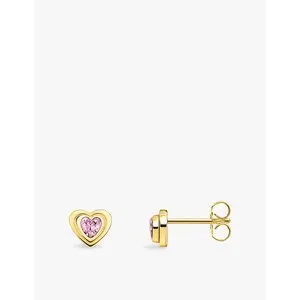 THOMAS SABO Heart Stud Earrings - Gold-plated Silver