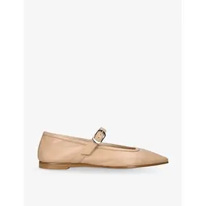 Le Monde Beryl Mary Jane Leather Flats - Beige