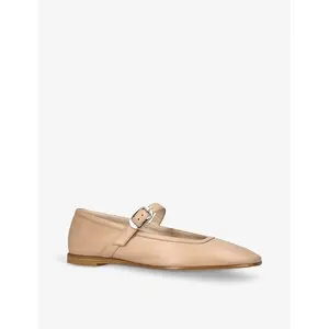 Le Monde Beryl Mary Jane Leather Flats - Beige