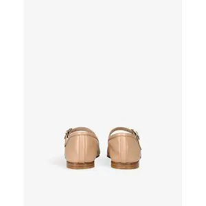 Le Monde Beryl Mary Jane Leather Flats - Beige