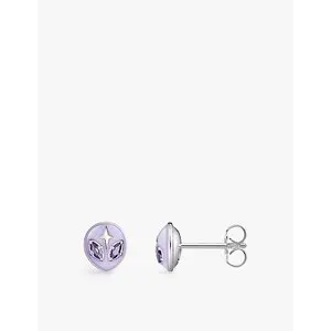 THOMAS SABO 925 Sterling Silver, Enamel And Zirconia Stud Earrings - Silver Cz & Enamel