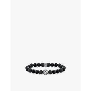 THOMAS SABO Engraved Beaded Bracelet - 925 Blackened Silver