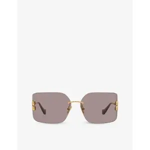 Miu Miu Mu 54ys Square-frame Sunglasses - Gold