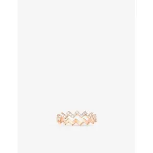 APM MONACO Rose-alloy And Cubic Zirconia Ring