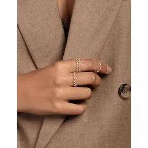 APM MONACO Rose-alloy And Cubic Zirconia Ring