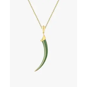 SHAUN LEANE Sabre Solis Vermeil And Enamel Pendant Necklace - Yellow Gold Vermeil