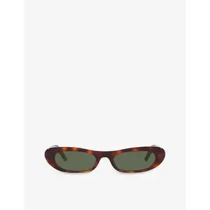 Saint Laurent Sl557 Rectangular Sunglasses - Brown