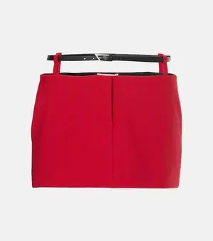 Attico Cutout Belted Miniskirt