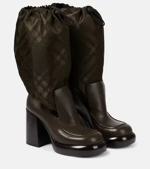 Burberry Check Knee-high Boots - Multicoloured