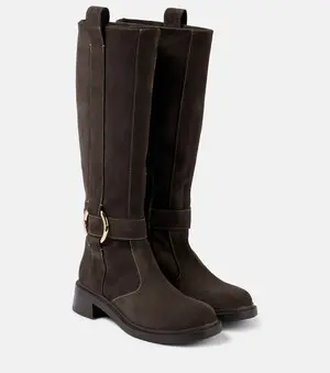 See By Chloé Ring Suede Knee-high Boots - Grey